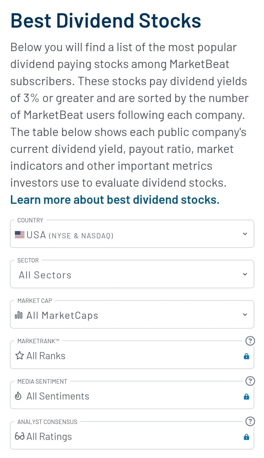 How to Use MarketBeat Stock Screener to Identify the Best Investments