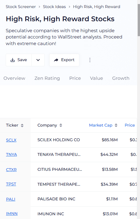 WallStreetZen Free Plan Review 2025: Great Screener and UI, Basic Features